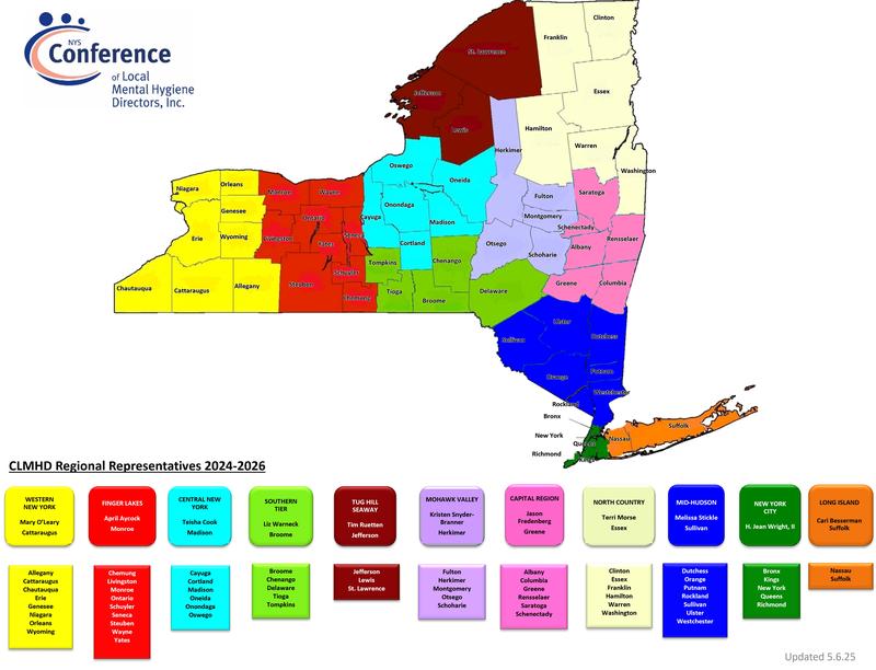 Regional Representatives | NYS Conference of Local Mental Hygiene ...